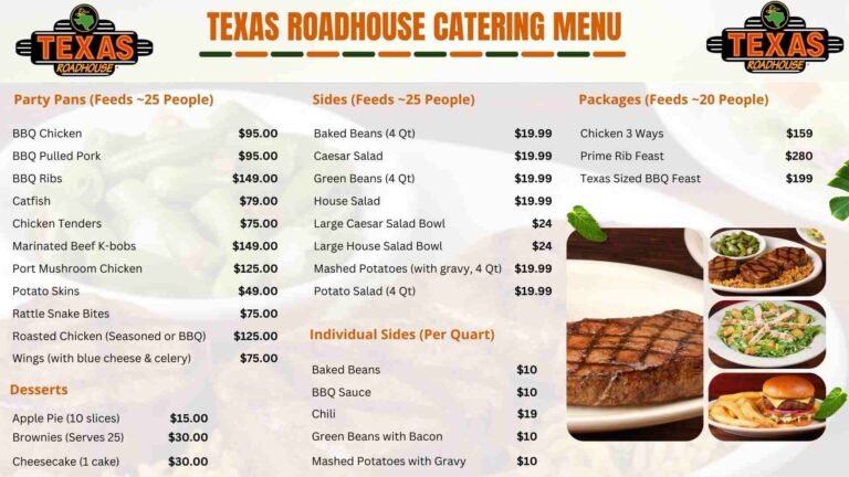 Texas Roadhouse Catering Menu | Updated April 2026